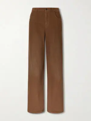 THE ROW Eglitta Corduroy Wide Leg Trousers - Brown