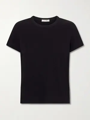 THE ROW Jovita Cotton, Cashmere And Silk-blend Jersey T-shirt - Black