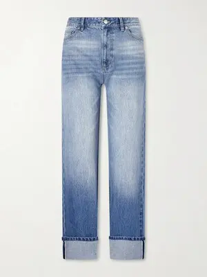 Tibi Alec Low-rise Straight-leg Selvedge Jeans - Blue