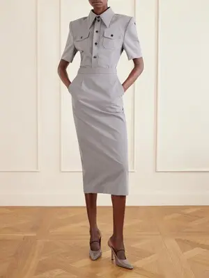 WILLY CHAVARRIA Cotton Midi Skirt - Gray