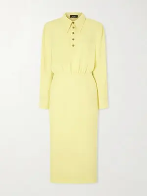 WILLY CHAVARRIA Wool Midi Shirt Dress - Yellow