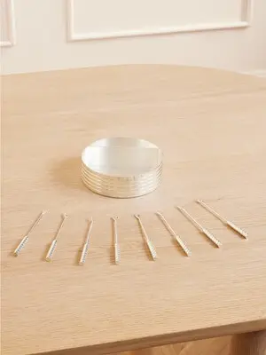 Ralph Lauren Montgomery -plated Olive Bowl And Pick Forks - Silver