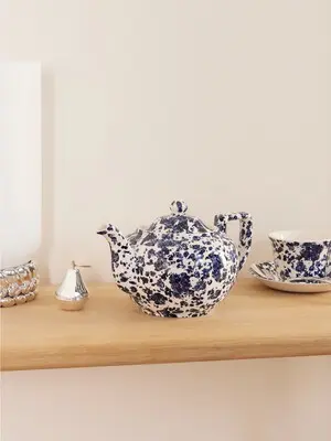 Ralph Lauren Burleigh Marble-effect Earthenware Teapot