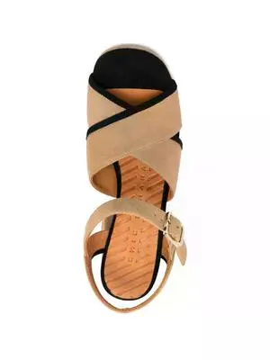 Chie Mihara Oendi Criss-cross Strap Platform Sandals - Neutrals