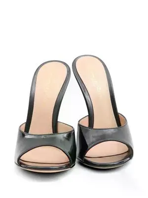 GIANVITO ROSSI Patent Leather Mules - Black
