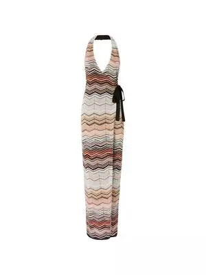 Missoni Chevron Halterneck Dress - Neutrals