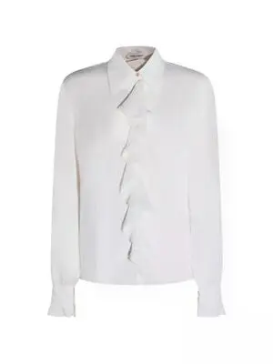 Alberta Ferretti Ruffled Shirt - Neutrals