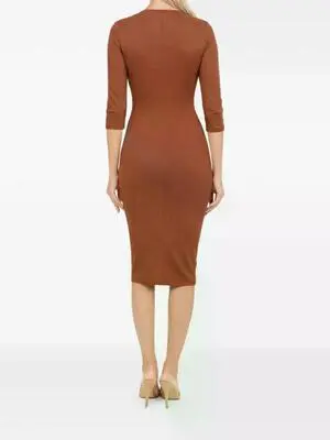ROSERRY Zip-fastening Midi Dress - Brown