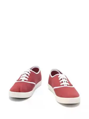 Prada Drill Lace-up Sneakers - Red