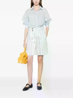 BERWICH Nadine Striped Buttoned Shorts