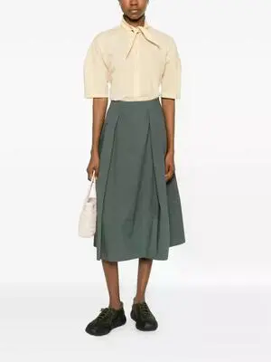 Woolrich Pleated Midi Skirt With Zip-fastening