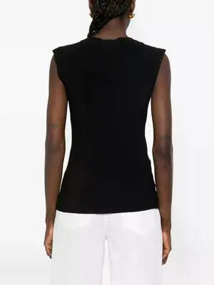 Norma Kamali Sleeveless Round Neck Top - Black