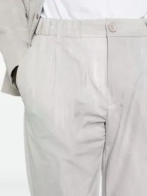 Herno Pleated Pinstripe Straight Leg Trousers