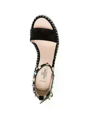 Valentino Garavani Rockstud Double Wedge Sandals