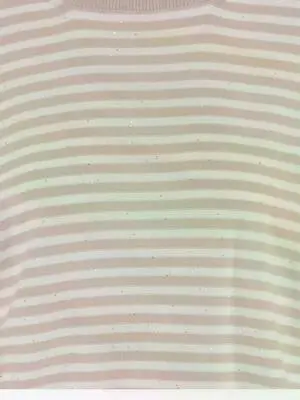 Bruno Manetti Striped Crew Neck Sweater - Neutrals