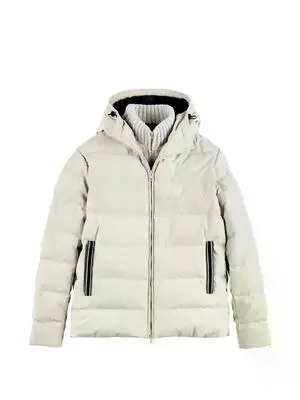 FAY Quilted Hooded Jacket - Grey