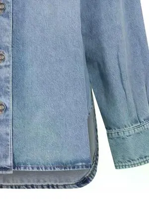 Closed Buttoned Logo-patch Shirt
