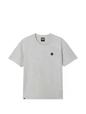 FINGERCROXX Logo-embroidered T-shirt - Grey