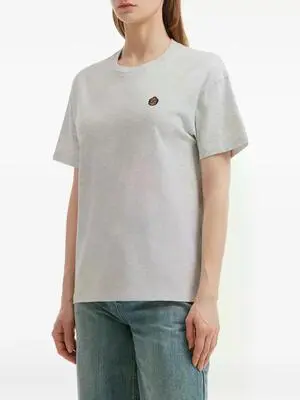 FINGERCROXX Logo Embroidered T-shirt - Grey