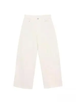 ALYSI Off-white Wide-leg Denim Jeans