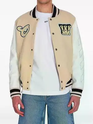 Off-white Cuffed Jackets For Men