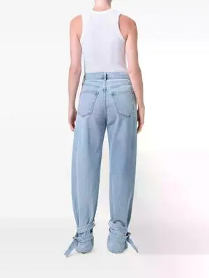 AGOLDE Cinched Hem Loose Taper Straight-leg Jeans - Blue