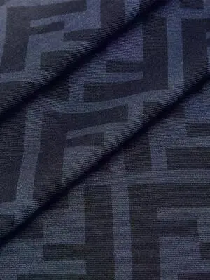 Fendi Logo-pattern Bandana Scarf - Blue