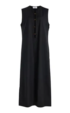 SLOAN Summer Wool Split Tunic - Black