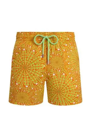 Vilebrequin Mosaic Urchin Swim Shorts Orange