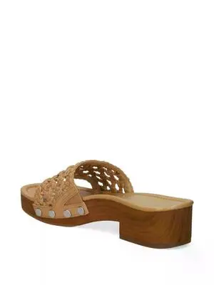 Michael Kors Woven Studded Slip-on Sandals