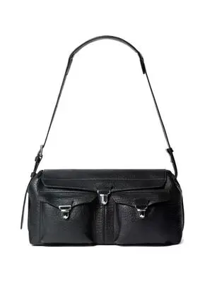 LEMAIRE Leather Flap Shoulder Bag - Black