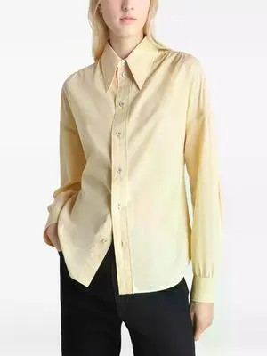 LEMAIRE Beige Button-fastening Pointed Collar Shirt