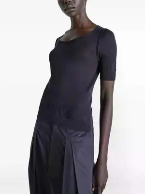 LEMAIRE Trompe L'oeil Short-sleeve Top - Blue