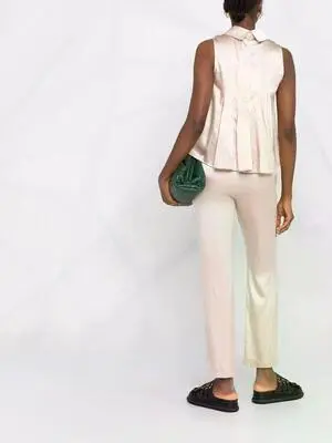 Max & Moi Silk Trousers With Elasticated Waistband