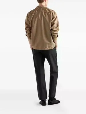 Prada Classic-collar Zipper Shirt - Neutrals
