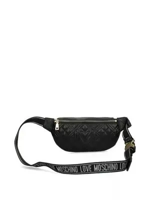 Moschino Quilted Logo Belt Bag