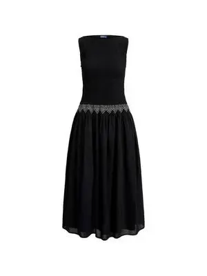 Polo Ralph Lauren Shirred Midi Dress