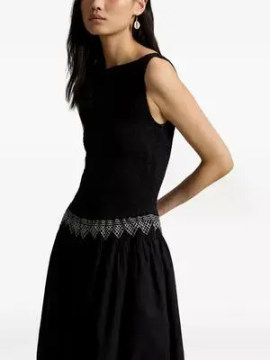 Polo Ralph Lauren Shirred Midi Dress