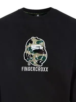 FINGERCROXX Camouflage Print Crew Neck Sweatshirt