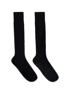 Valentino Garavani Ribbed Socks - Black
