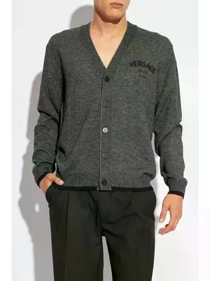 Versace Milano Stamp Fine Knit Cardigan