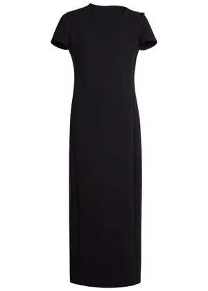Khaite Draped Open-back Maxi Dress - Black