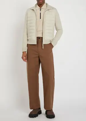 Moncler Quilted Wool And Shell Jacket - White