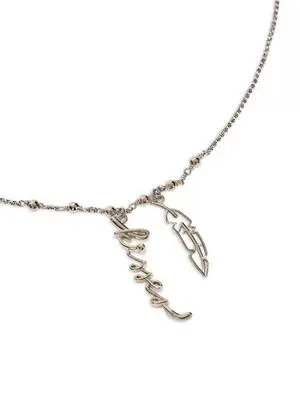 Red Valentino Tone Feather Pendant Necklace