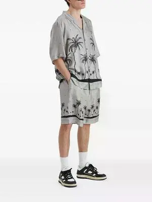 ONLY THE BLIND Desert Cloud Palm Tree Print Shorts