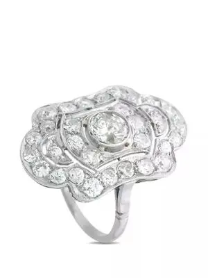 LB EXCLUSIVE Platinum Diamond Ring - Silver