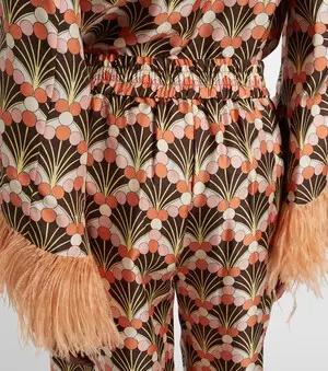 La DoubleJ Printed Silk Palazzo Pants - Multicoloured