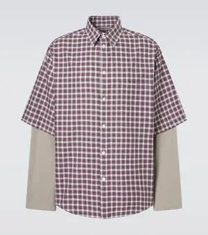 Balenciaga Laye Checked Cotton Shirt