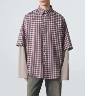 Balenciaga Laye Checked Cotton Shirt