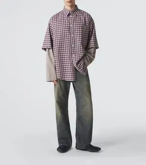 Balenciaga Laye Checked Cotton Shirt
